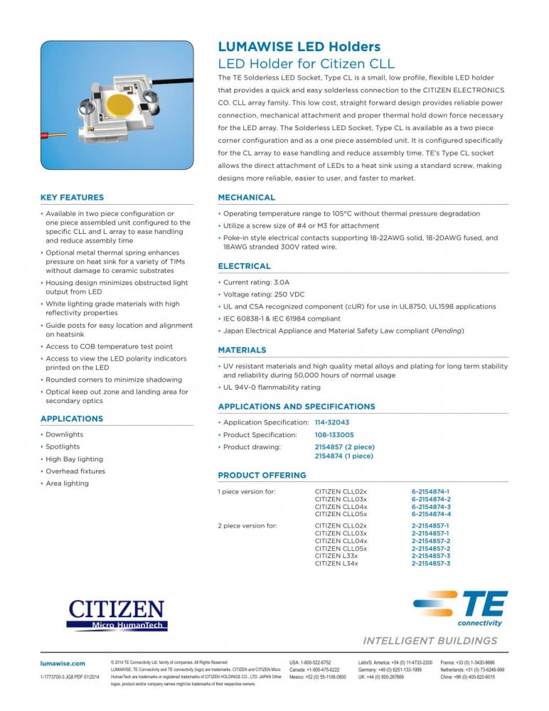 TE Connectivity 6-2154874-3 technical document page 1