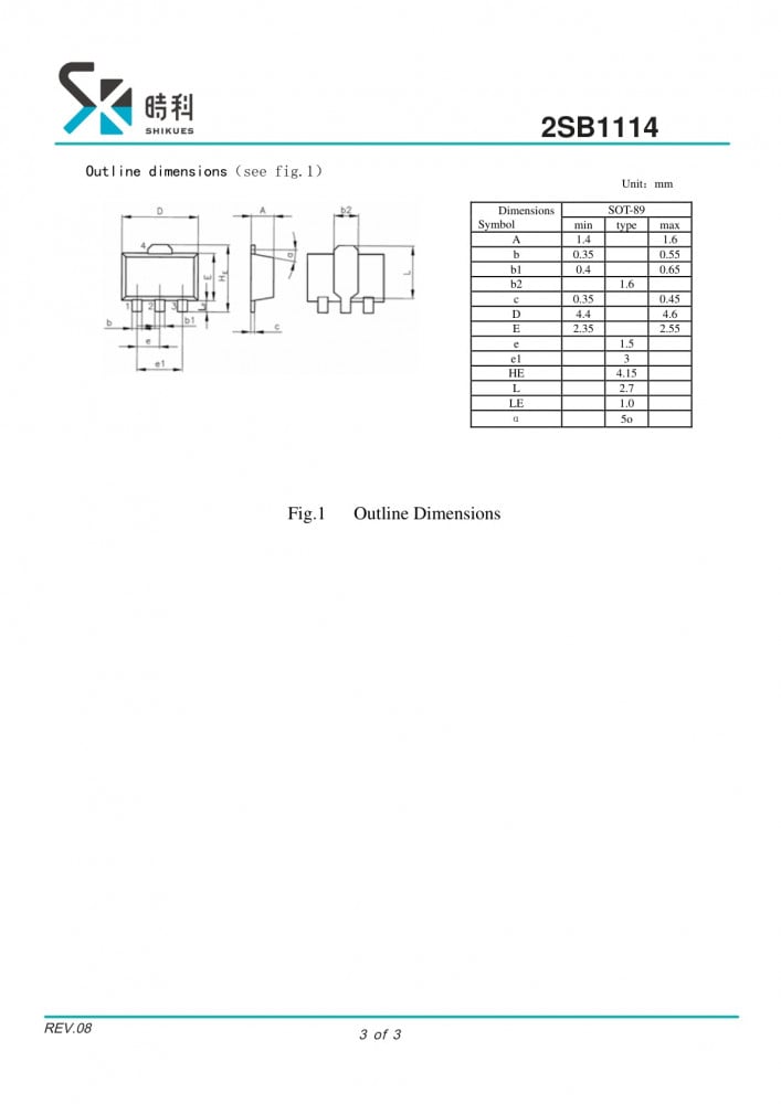 2SB1114 datasheet page 3