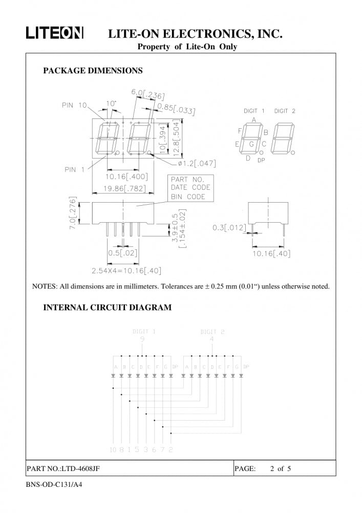 LTD-4608JF datasheet page 3
