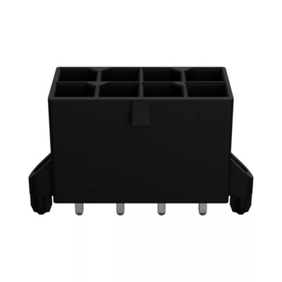 Mega-Fit Vertical Header, 5.70mm Pitch, Through Hole, Dual Row, 8 Circuits, Matte Tin (Sn) Plating, 3.73mm Tail Length, Glow-Wire Capable, Tape and Reel, Black for sale