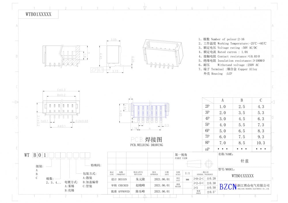 WTB01A09BB specification page 2