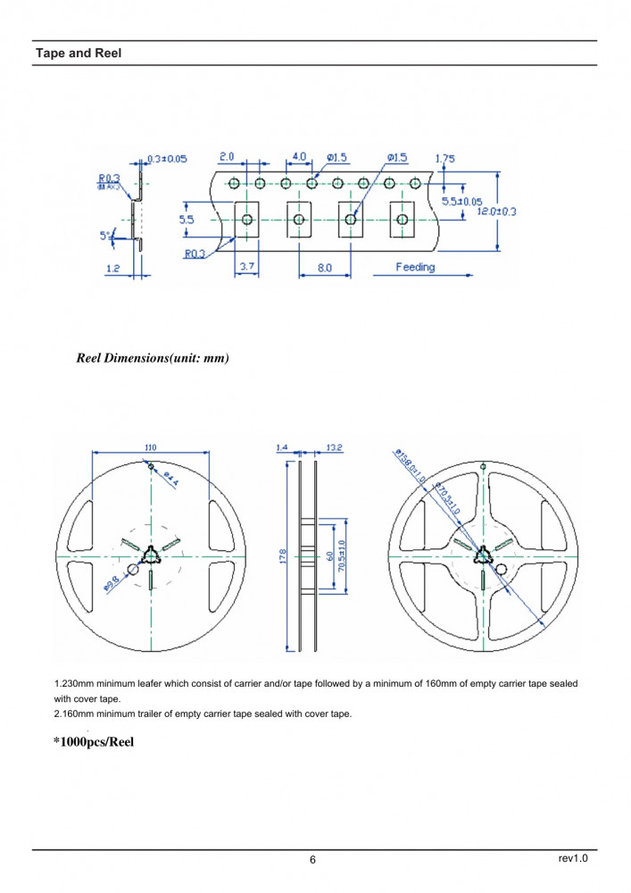 JSCJ crystal reel dimensions