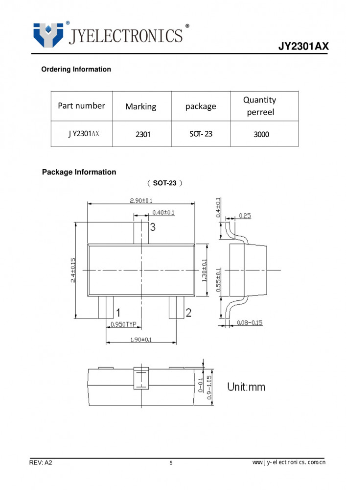 JY2301AX datasheet page 5