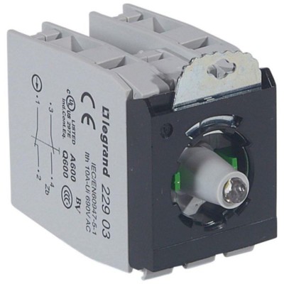 Osmoz block sub-assemblies - for Illuminated head - 2 NO/NC - white 230 V~ for sale