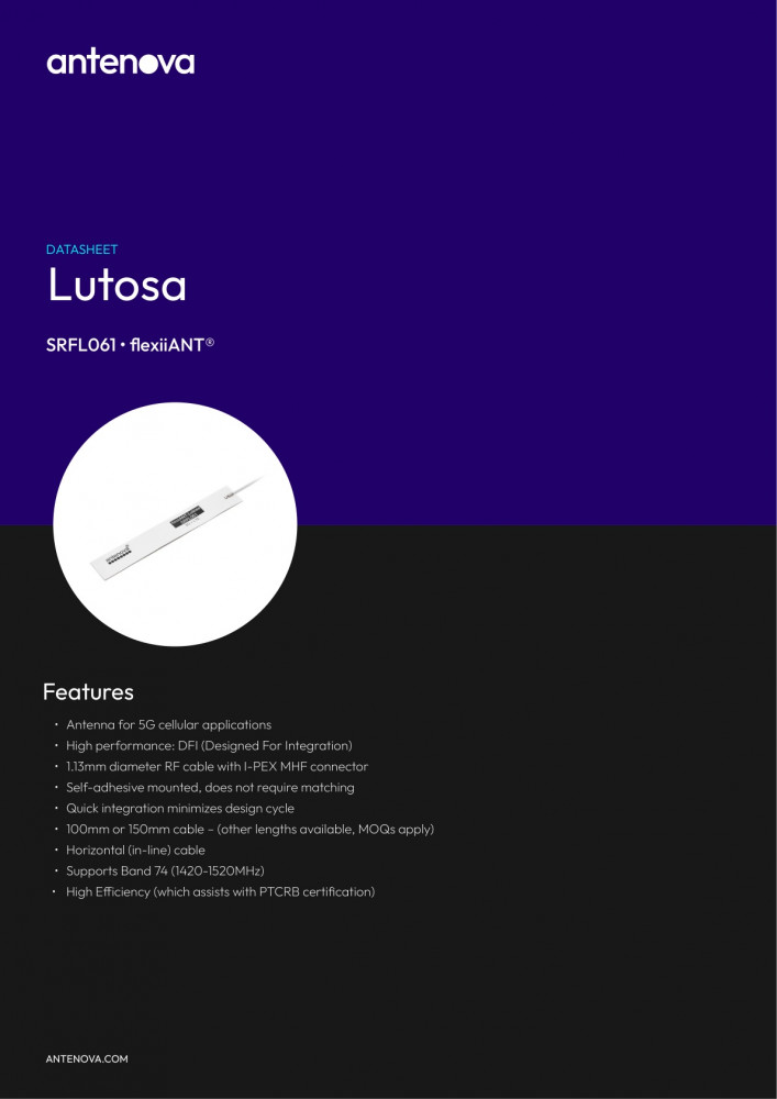 Lutosa datasheet page 1