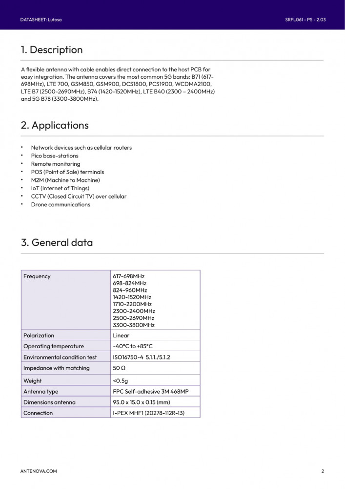 Lutosa datasheet page 2