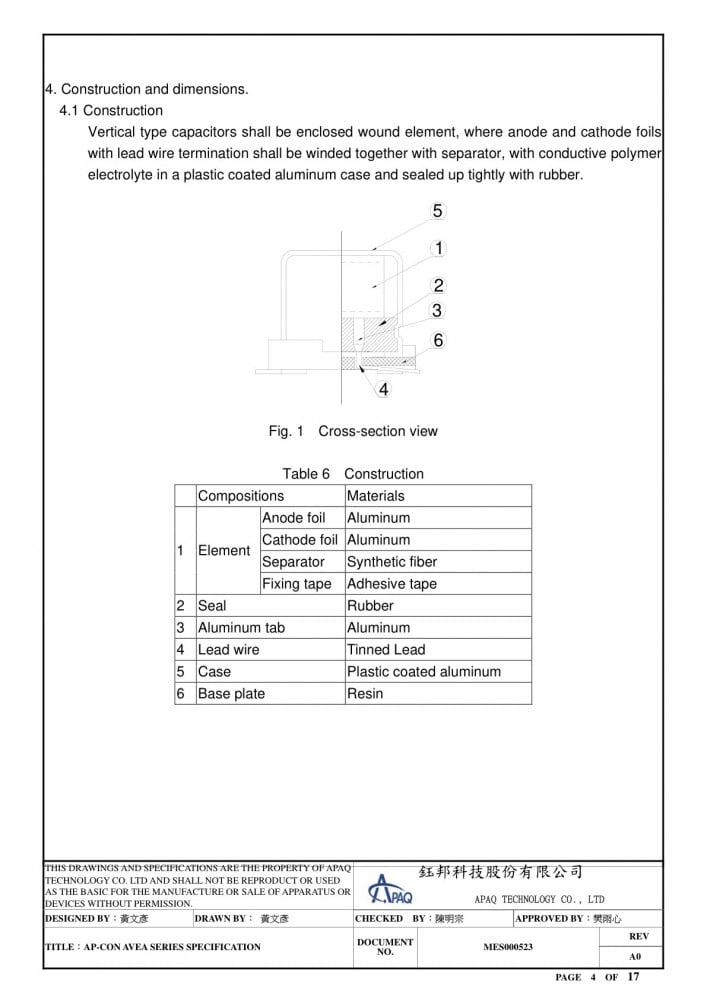 APAQ 2R5AVEA561M0606 document page 4