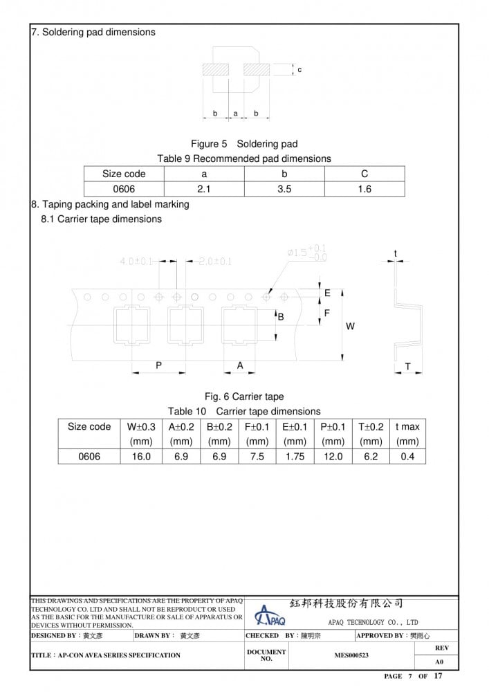 APAQ 2R5AVEA561M0606 document page 7