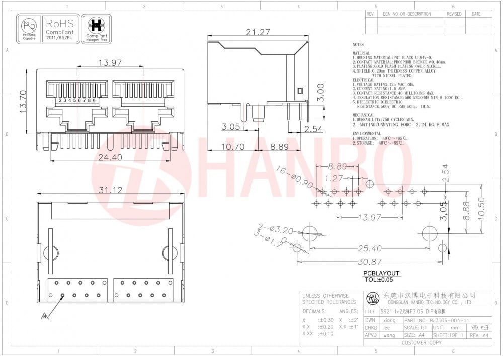RJ3506-003-11 technical document preview