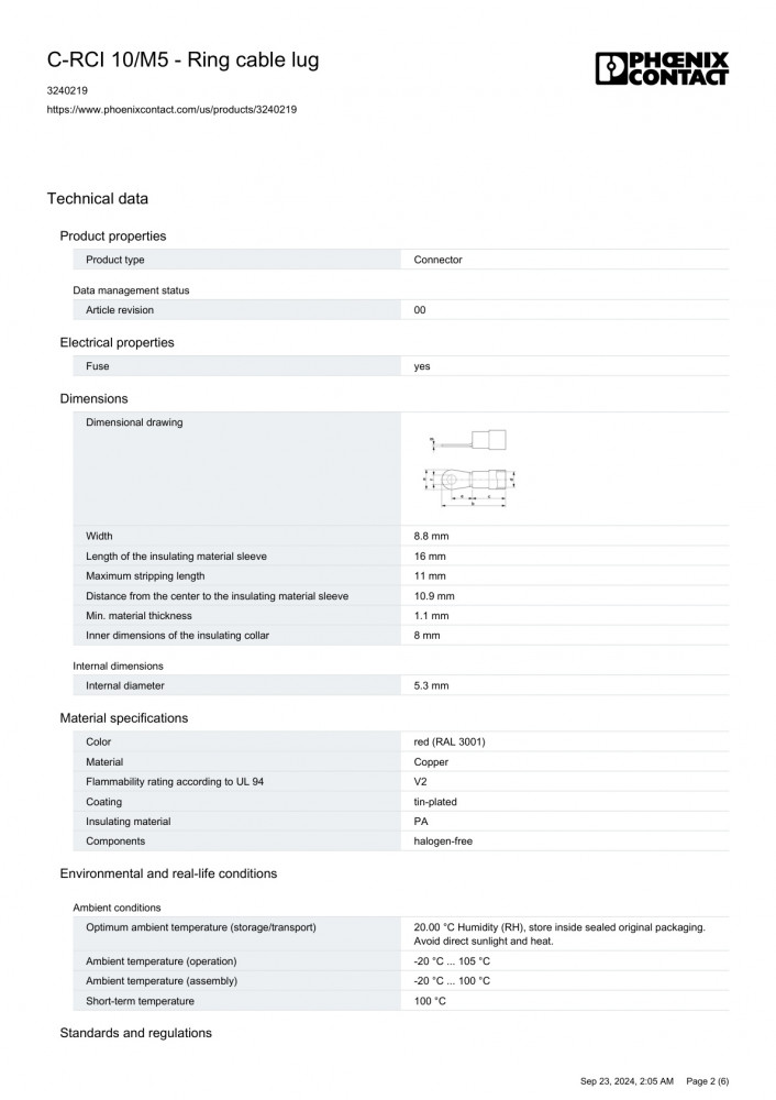 Phoenix Contact 3240219 technical document page 2