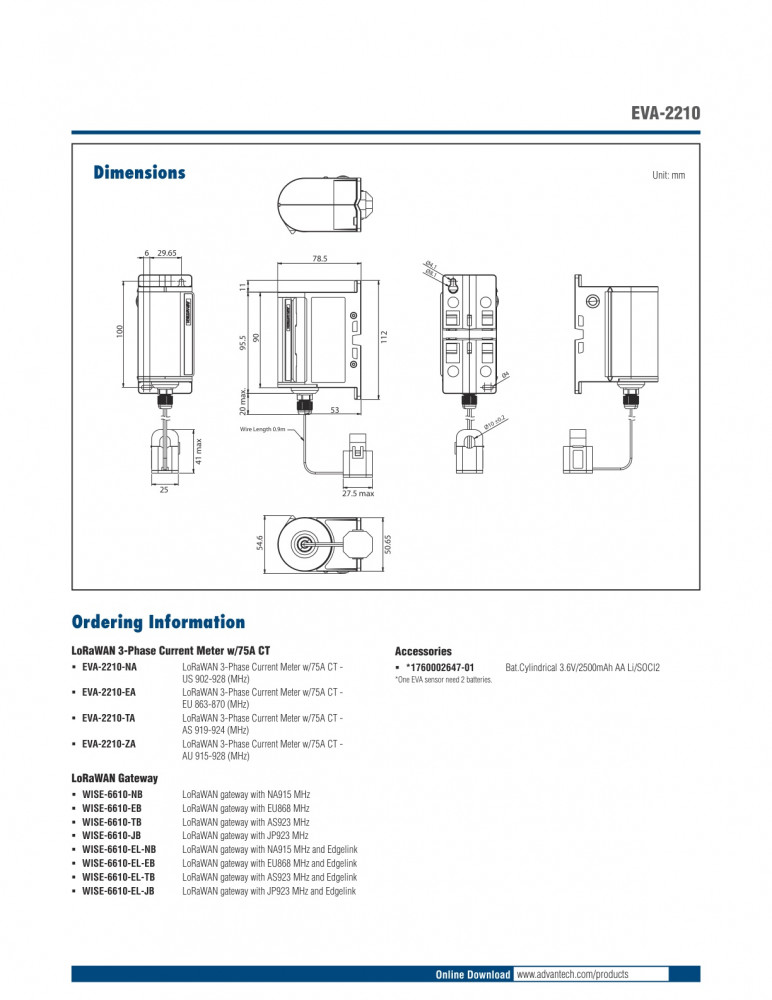 EVA-2210 technical document image, page 2