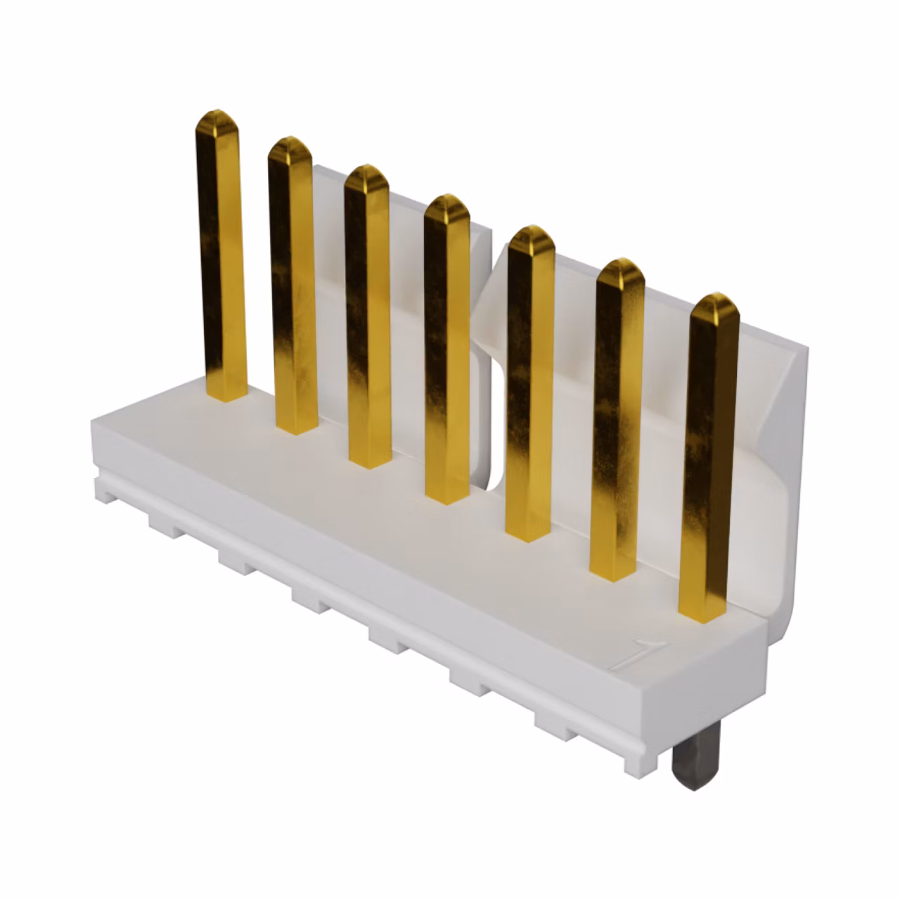 KK 396 Header, Vertical, Friction Lock, 7 Circuits, 0.76µm Gold (Au) Selective Plating for sale