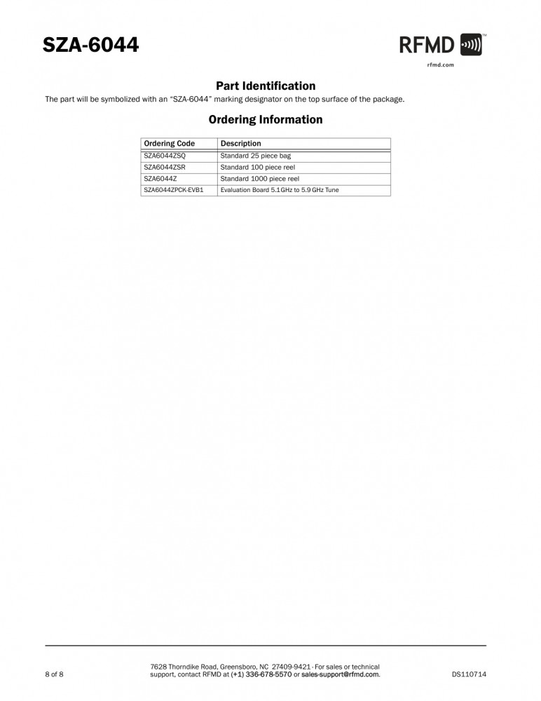 SZA-6044Z datasheet page 8