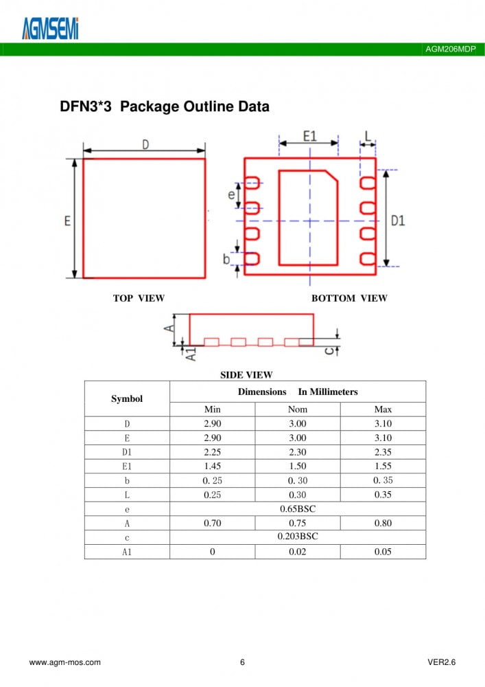 AGM206MDP datasheet page 6