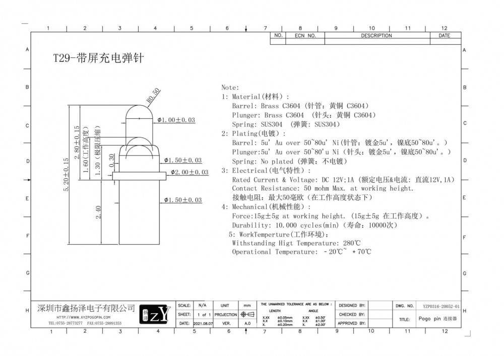 YZP0316-20052-01 packaging specification page 3