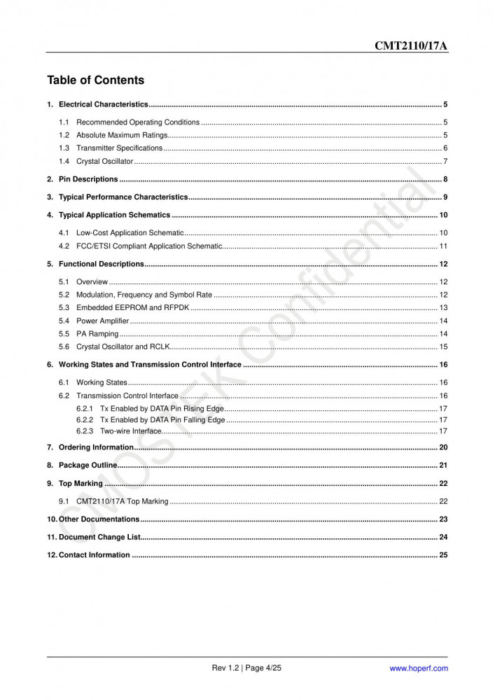 CMT2110A-ESR datasheet page 4