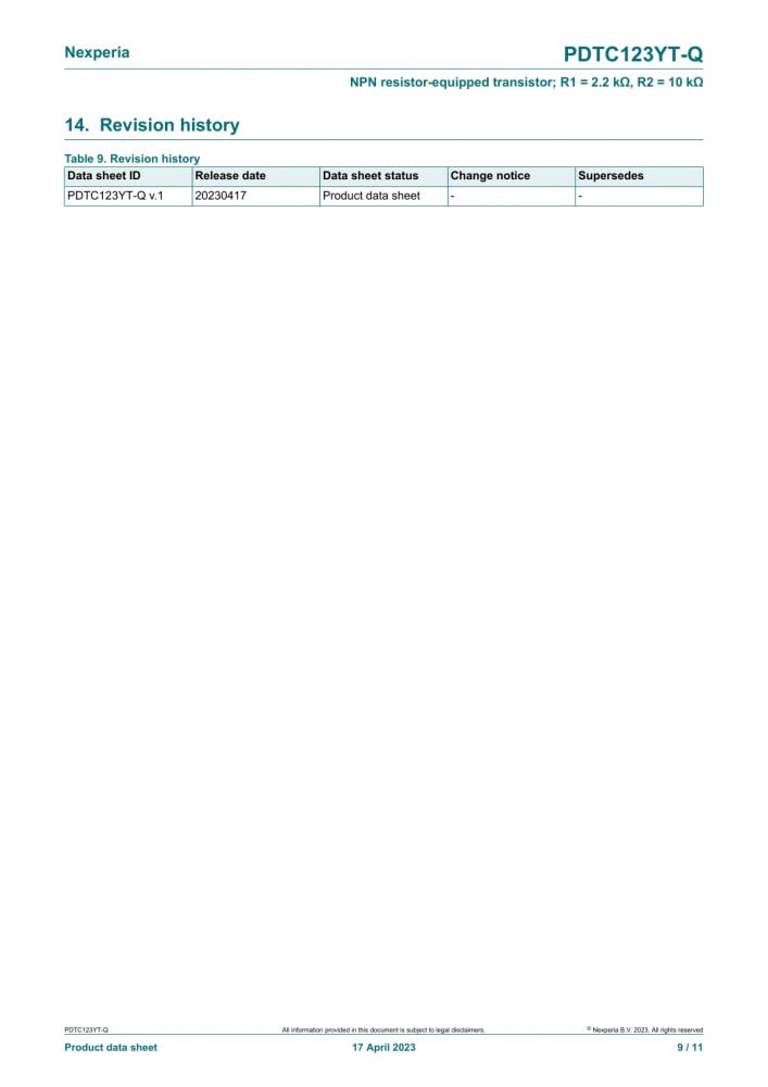 PDTC123YT-QR datasheet page 9