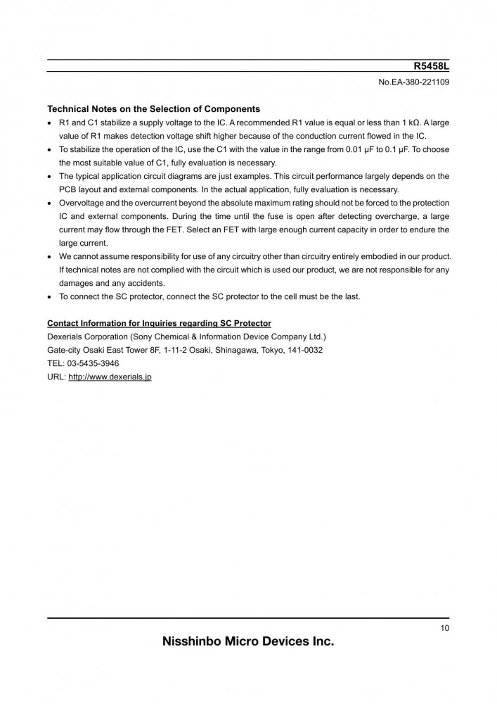 R5458L technical document page 10