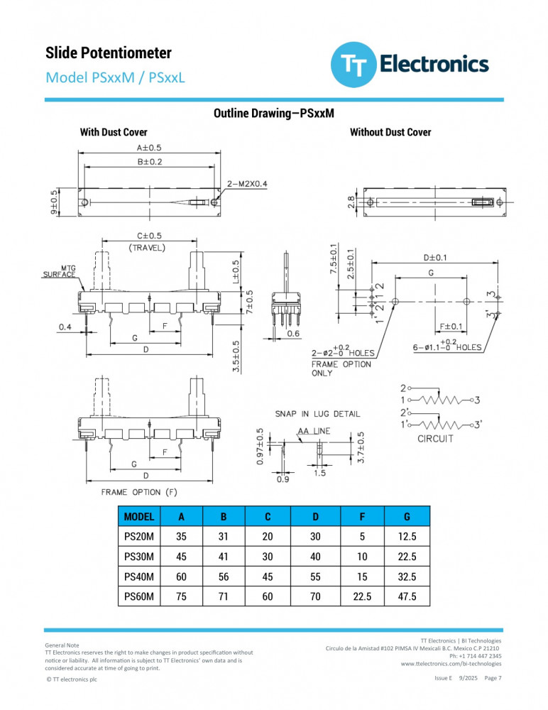 PS45M family document page 7