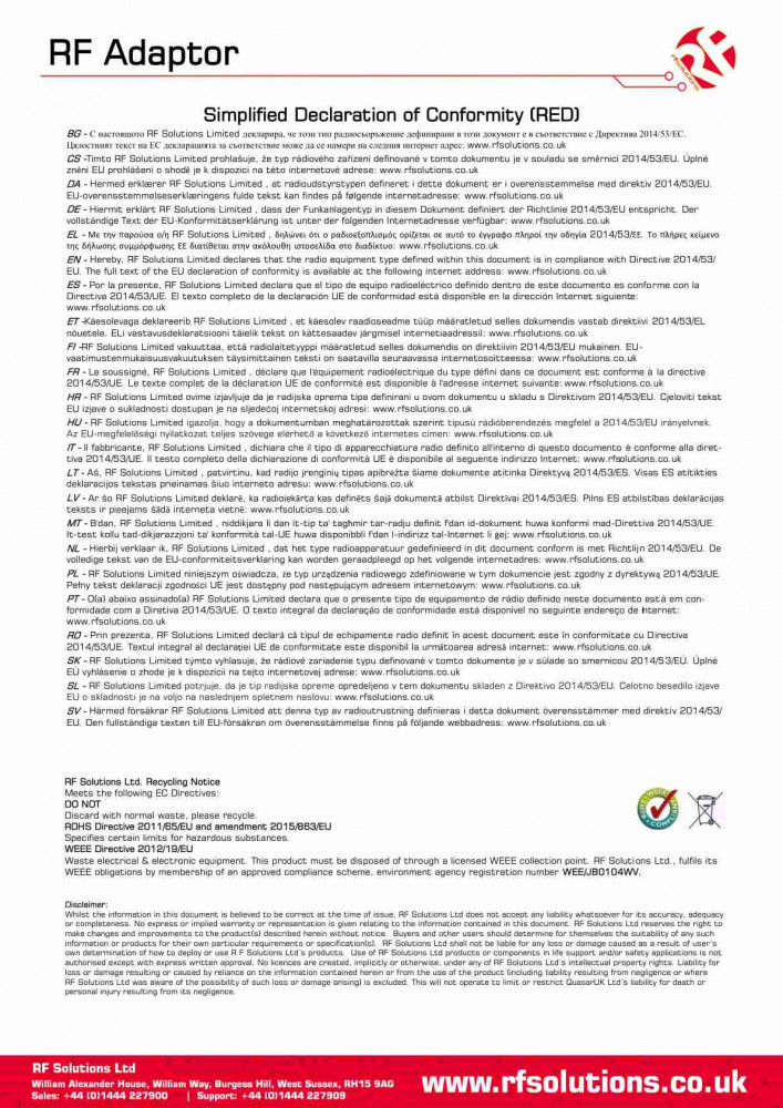 ADP-SMAF-SMAF90 product documentation page 3