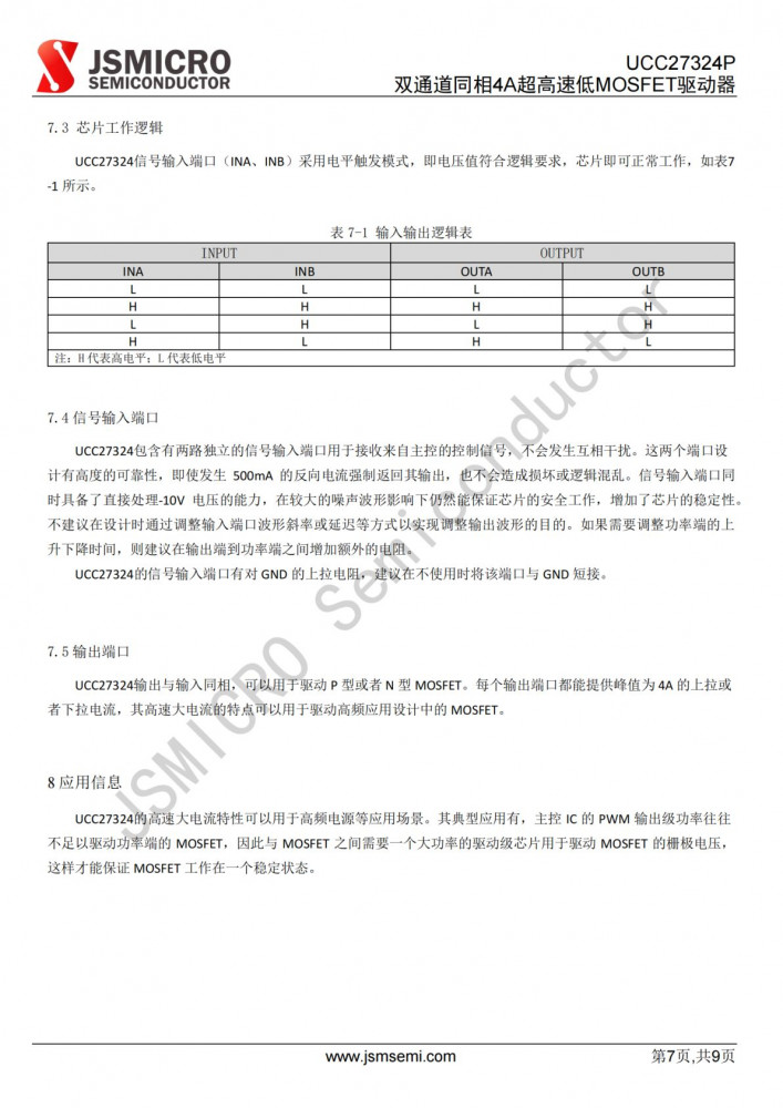 UCC27324P-JSM datasheet page 7