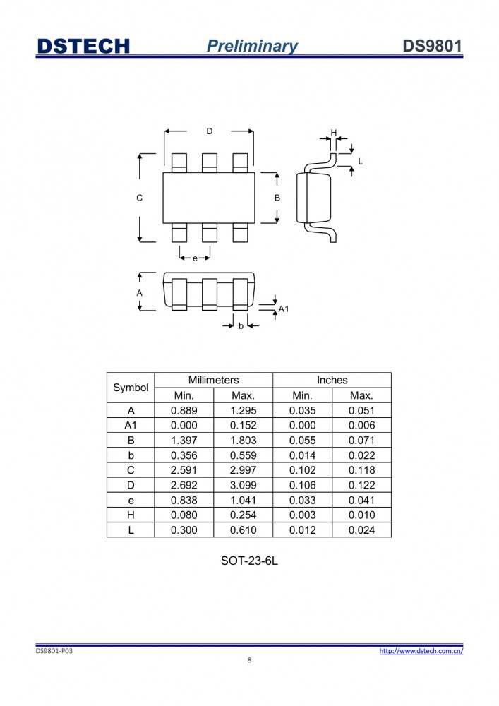 DS9801BS6 datasheet page 8