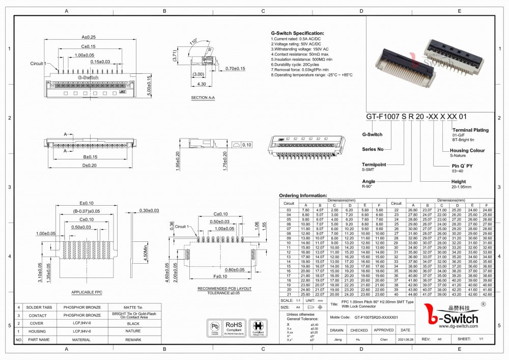 GT-F1007SR20-12S0101 technical document preview
