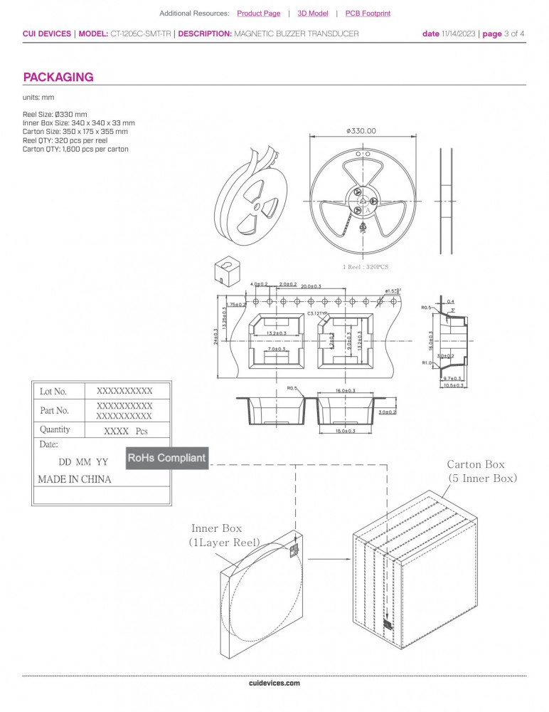 CT-1205C-SMT-TR datasheet page 3