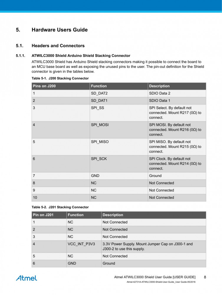 ATWILC3000-SHLD user guide page 8