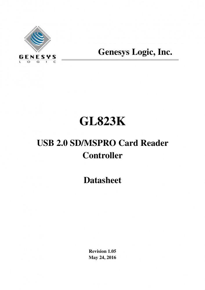 GL823K datasheet page 1