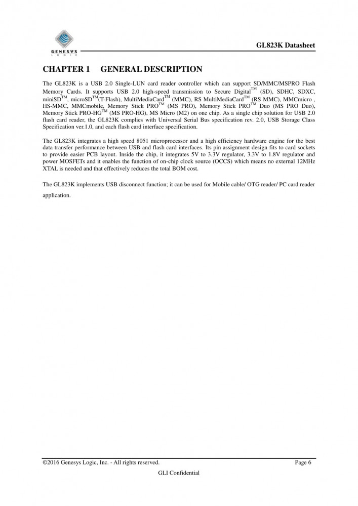 GL823K datasheet page 6