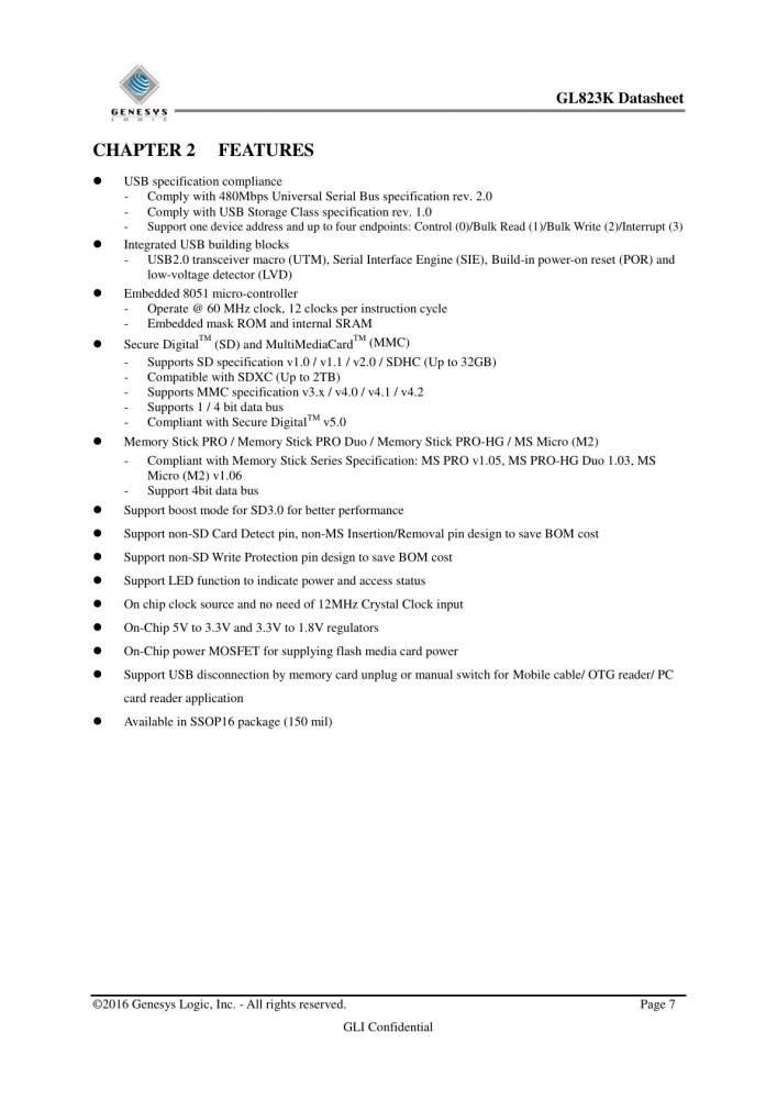 GL823K datasheet page 7