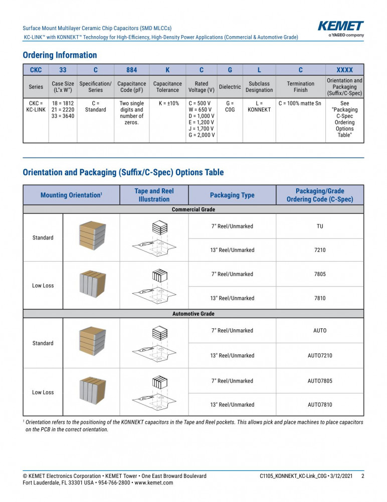 KEMET CKC33C444KCGLCAUTO document page 2