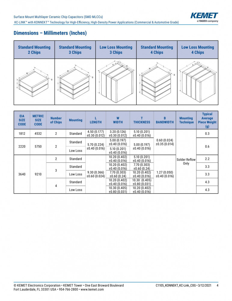 KEMET CKC33C444KCGLCAUTO document page 4
