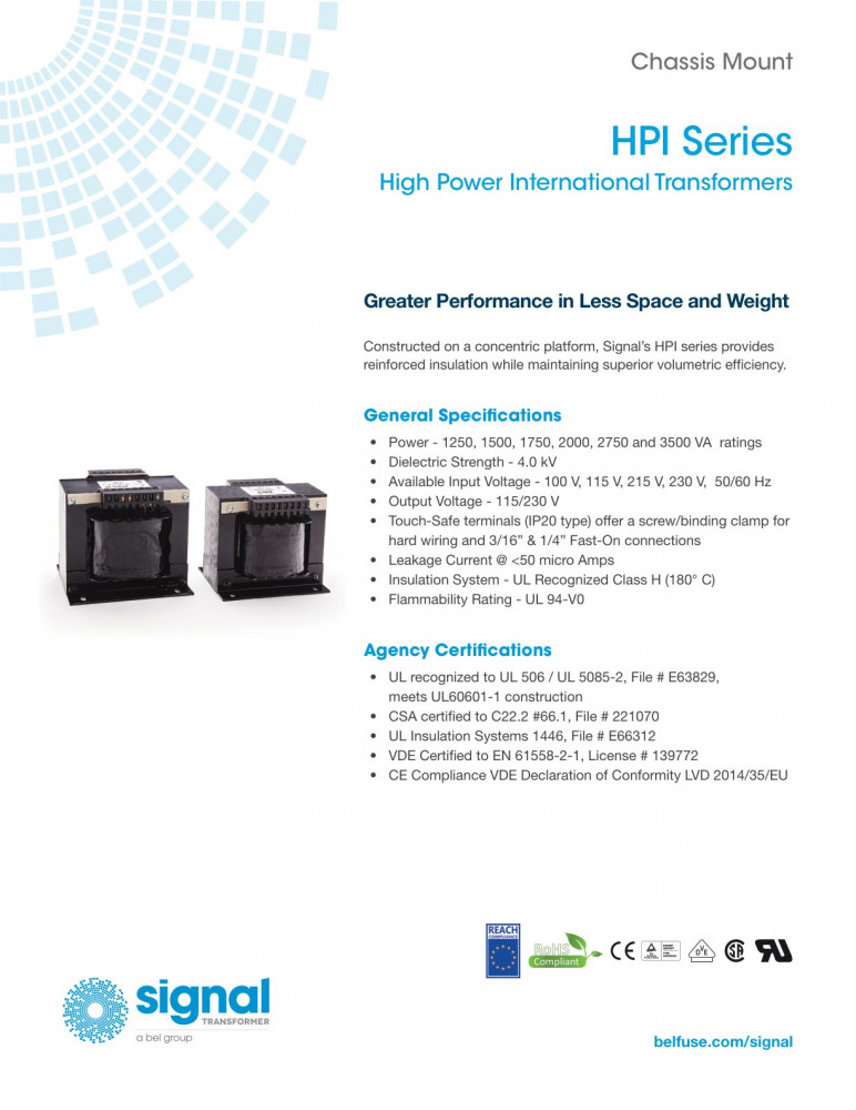 HPI series technical document page 1