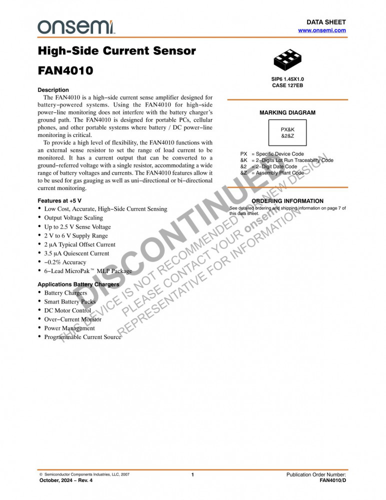 FAN4010 document page 1
