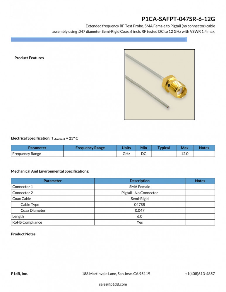 P1CA-SAFPT-047SR-6-12G technical document preview