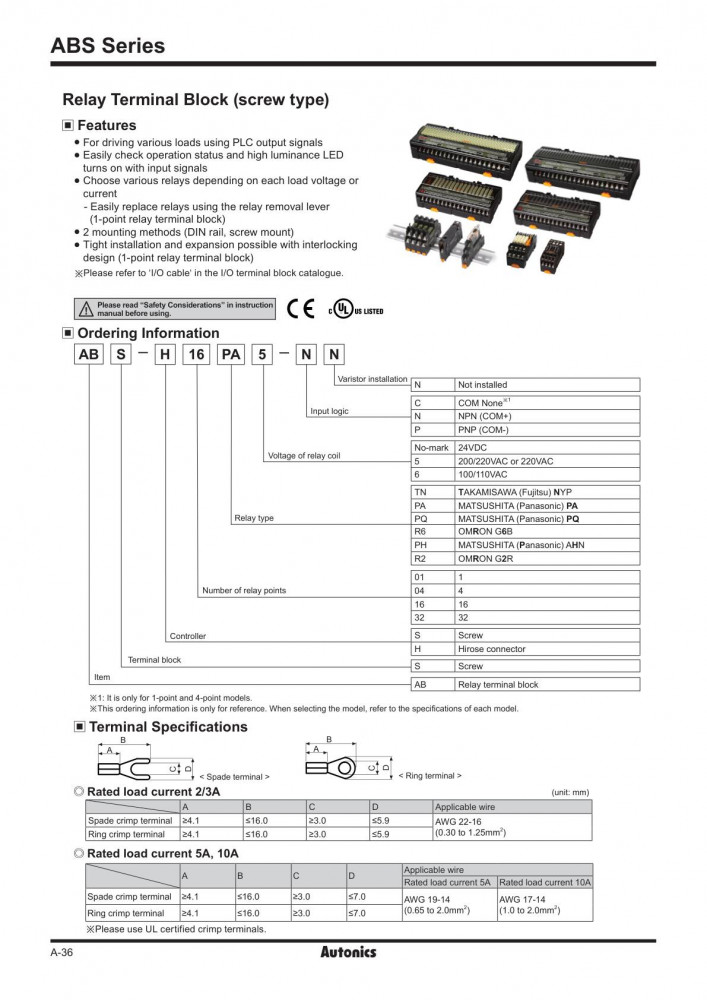 ABS Series documentation page 1