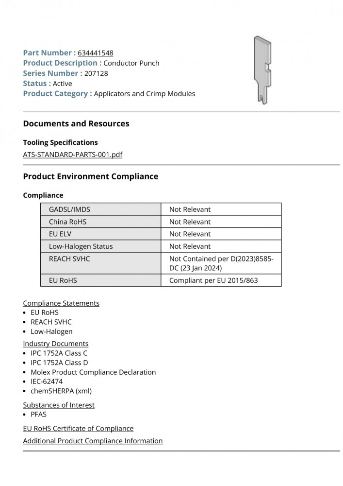 Tooling document page 1