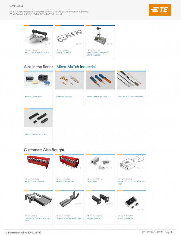 TE Connectivity 7-215570-4 technical document page 4