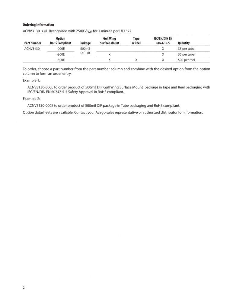 ACNV3130-300E datasheet page 2