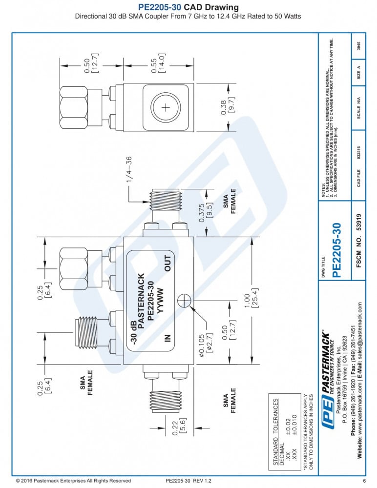 PE2205-30 datasheet page 6
