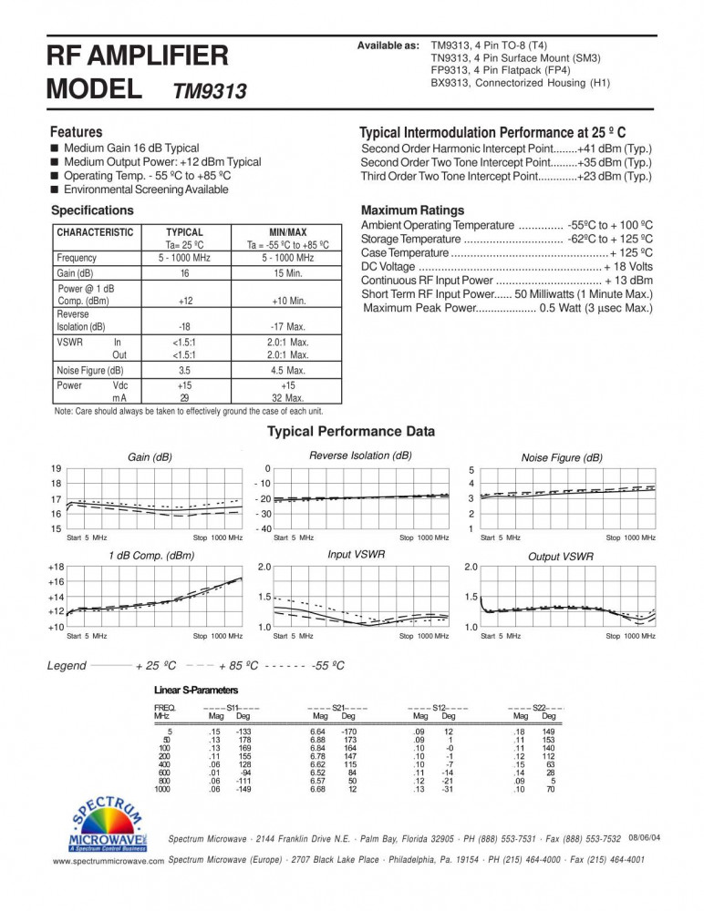 TM9313 product technical document image