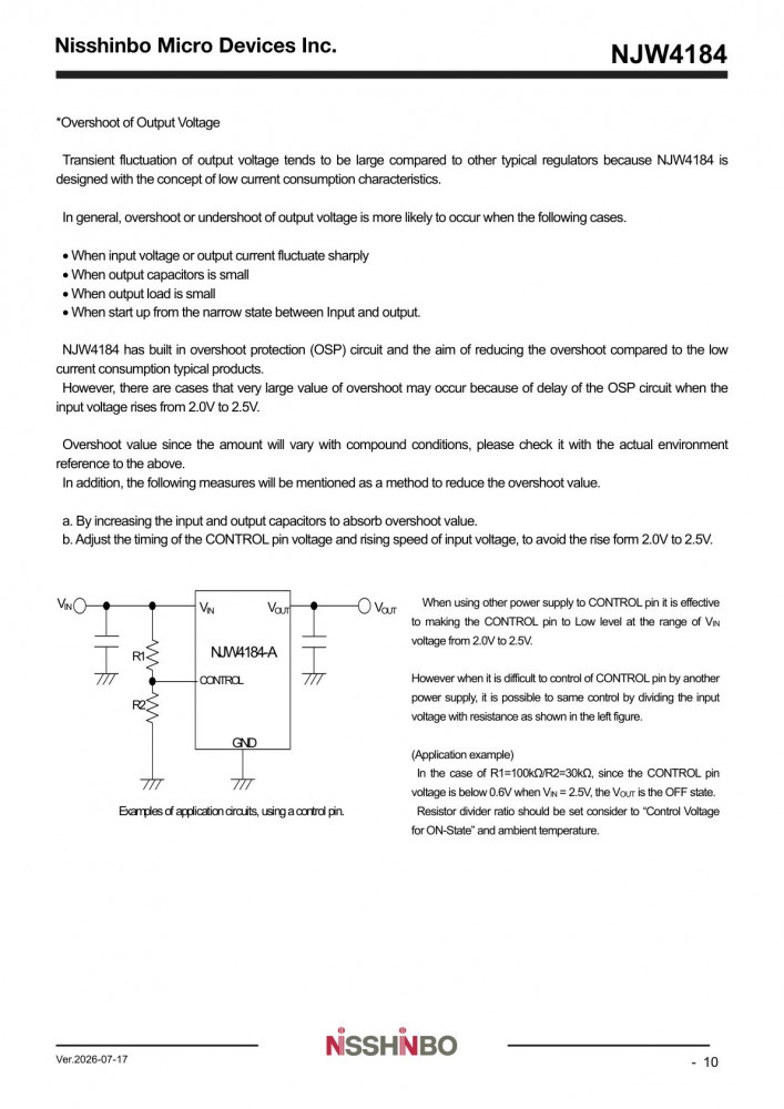 NJW4184 datasheet page 10