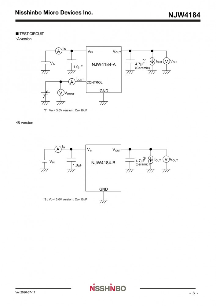 NJW4184 datasheet page 6