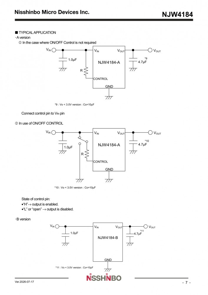 NJW4184 datasheet page 7