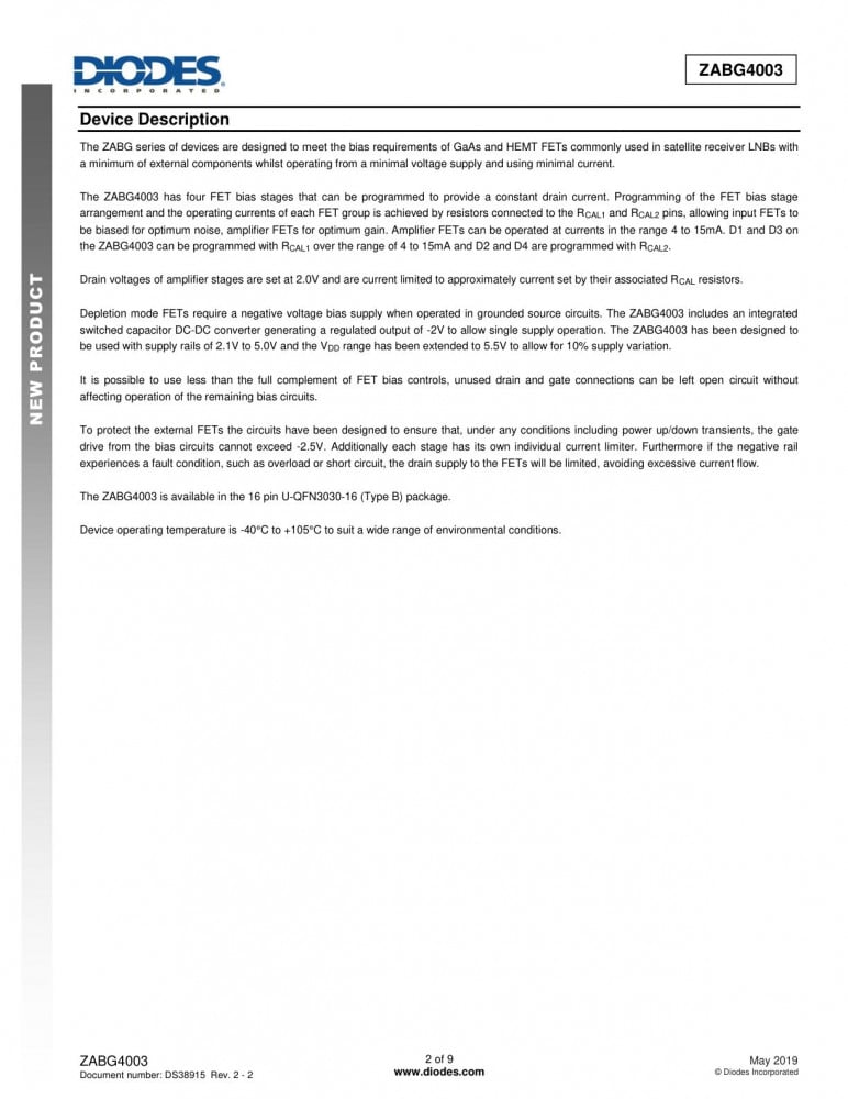 ZABG4003 datasheet page 2