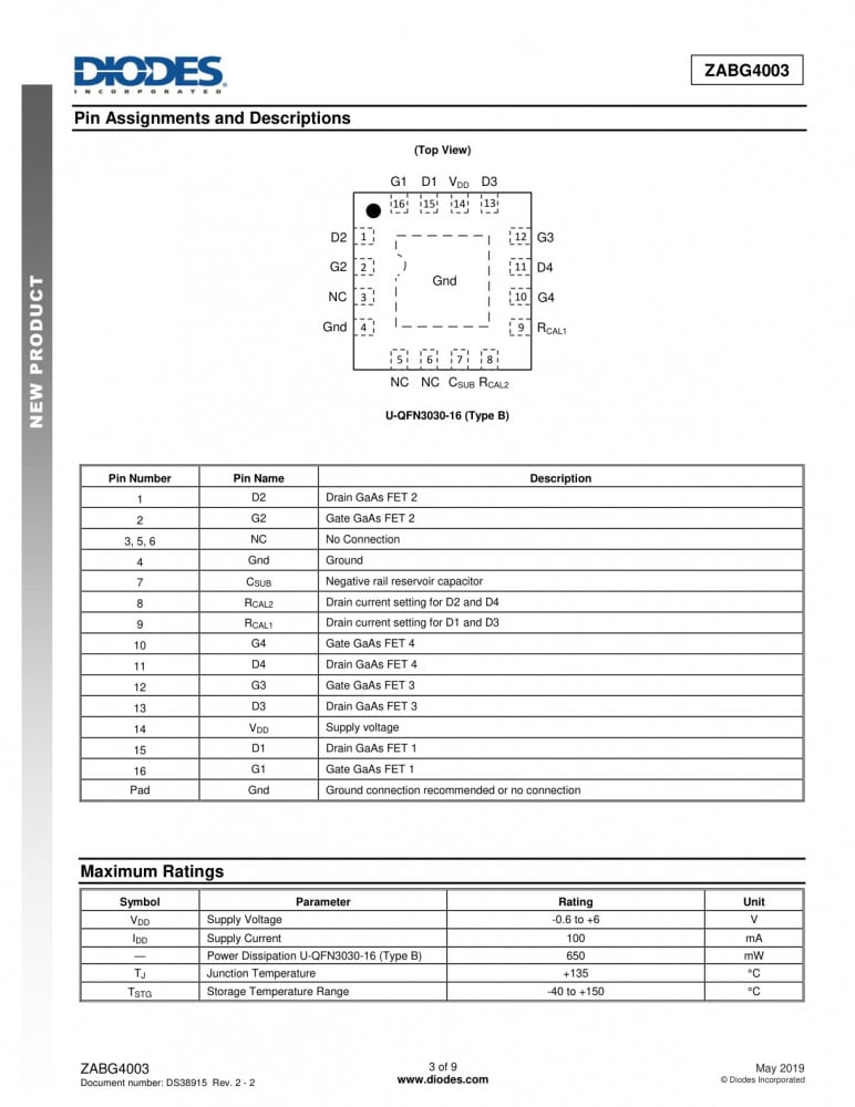 ZABG4003 datasheet page 3