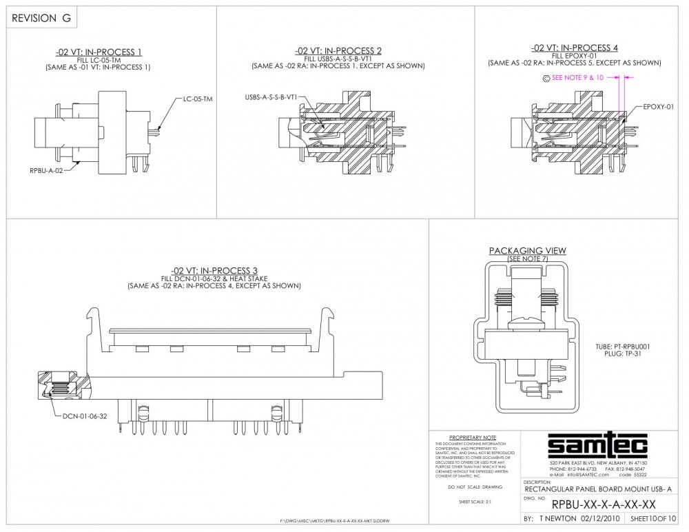 Samtec RPBU drawing page 10