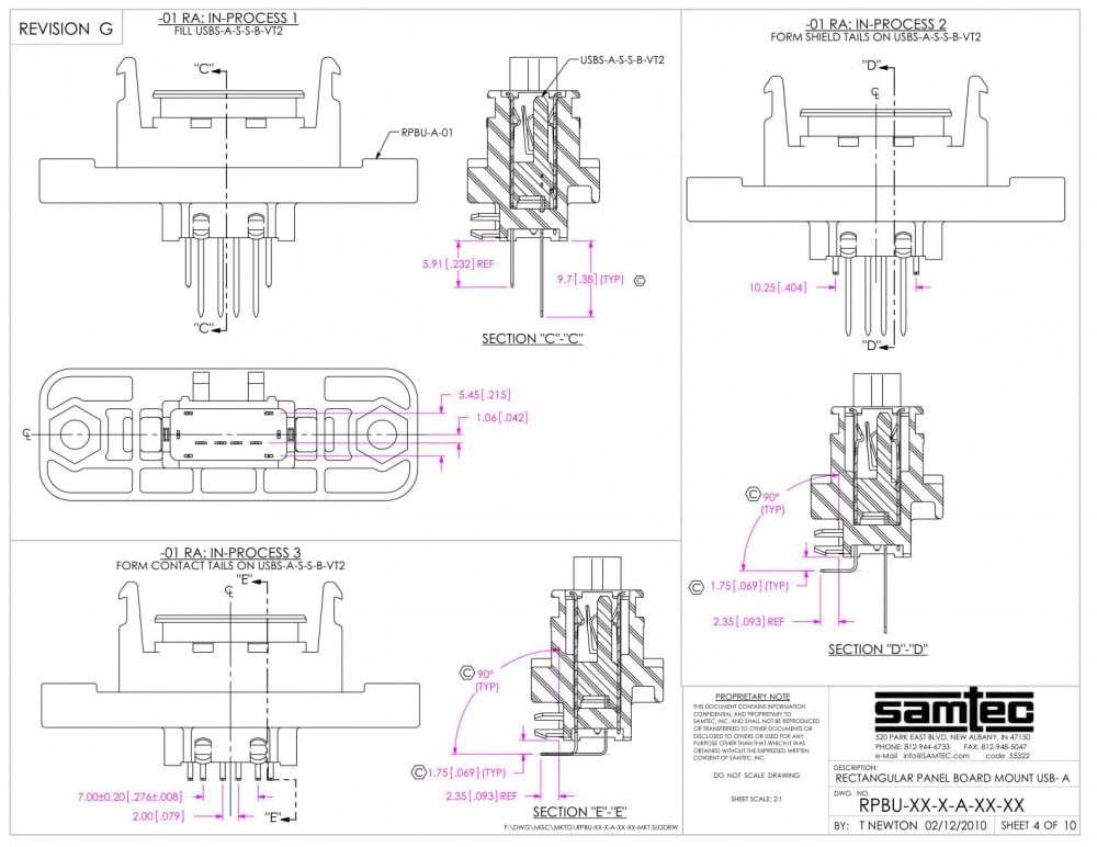 Samtec RPBU drawing page 4